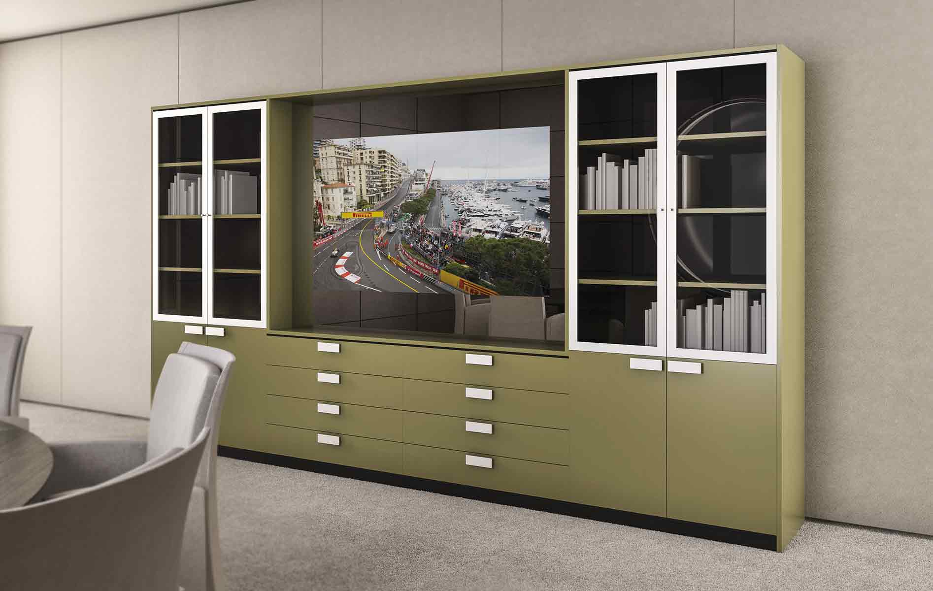 BOS1964 office bookcases collections. The executive furniture company.